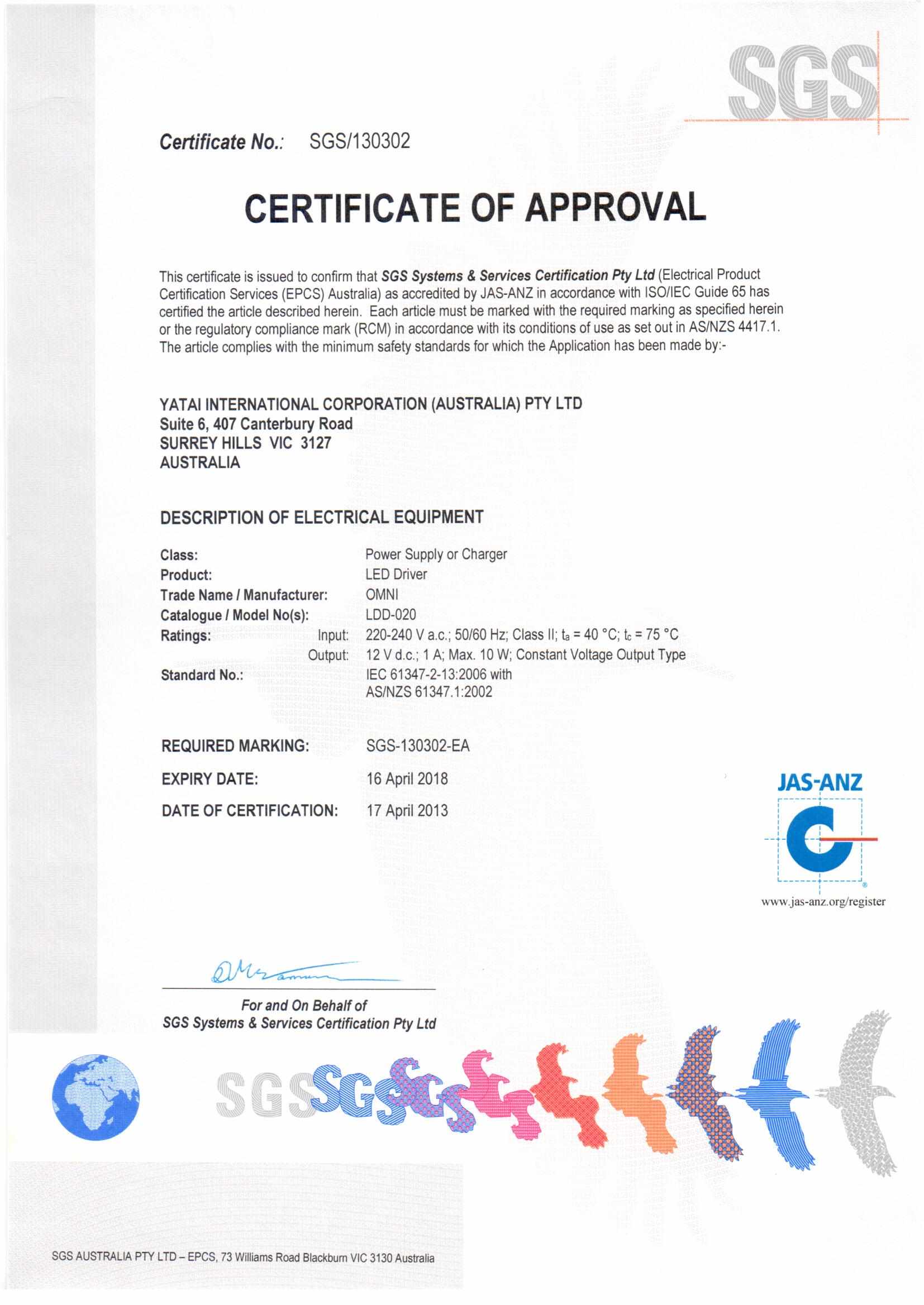 SGS LED Driver - Omni AU