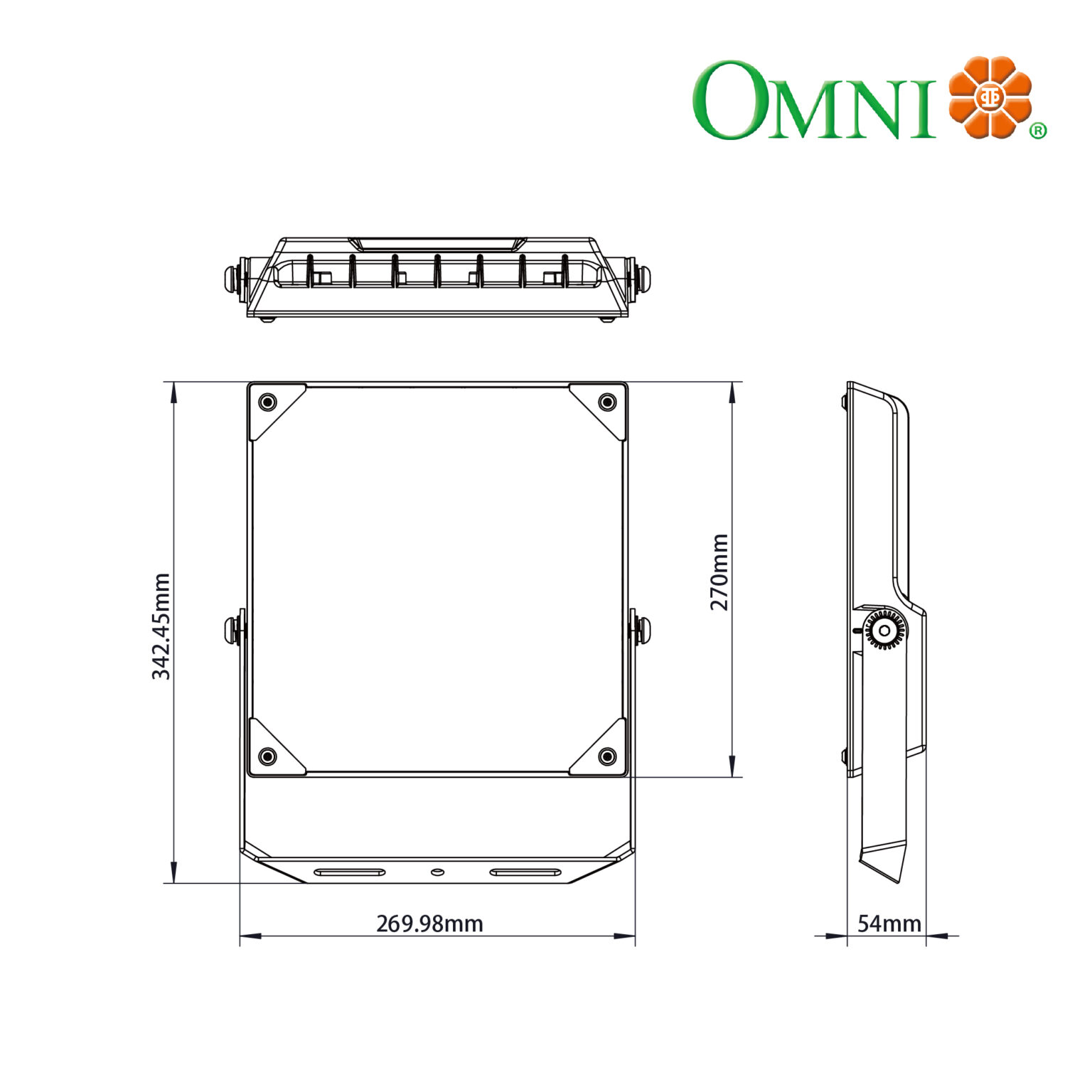 MARS Power and CCT Selectable Slim LED Flood Light - Omni AU