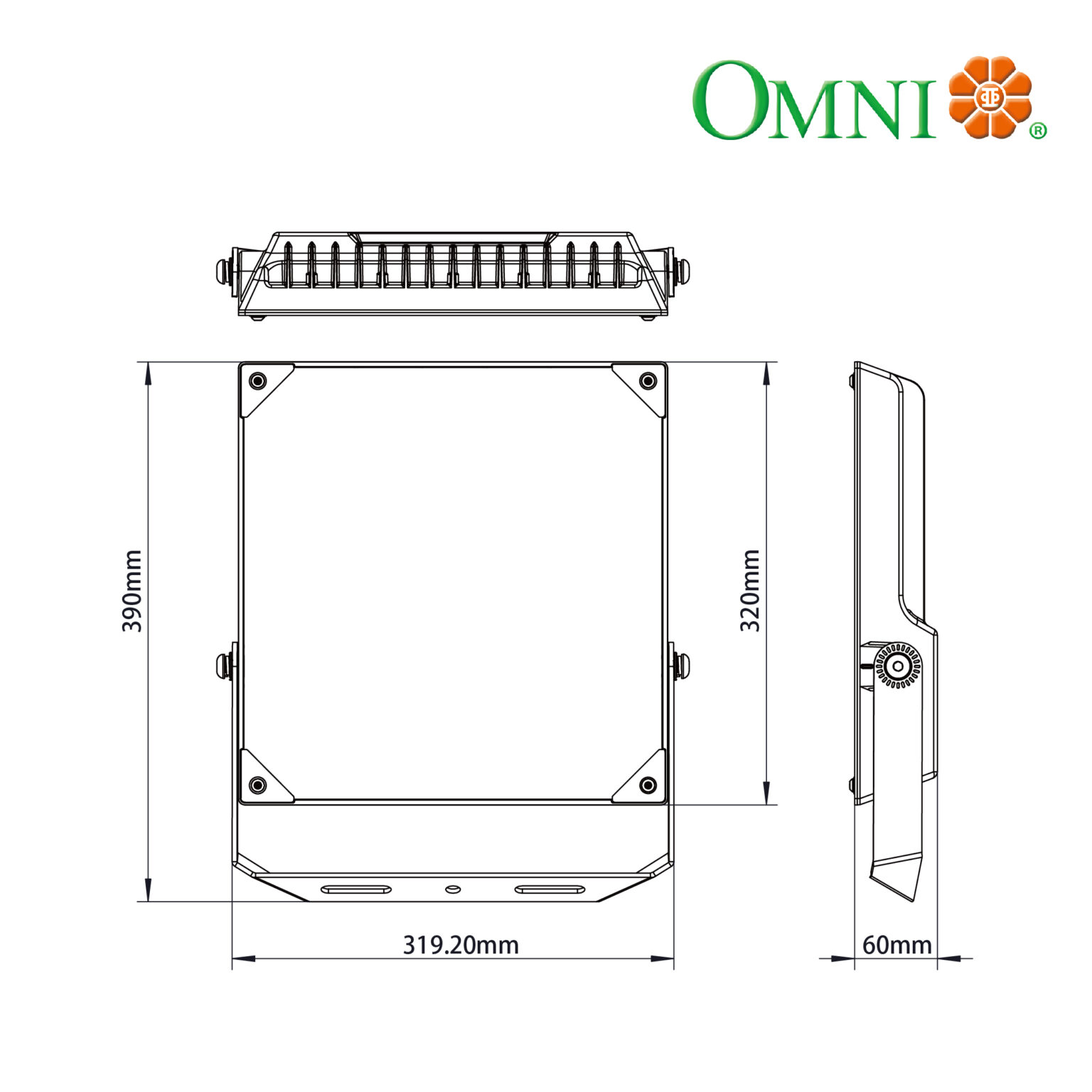 MARS Power and CCT Selectable Slim LED Flood Light - Omni AU